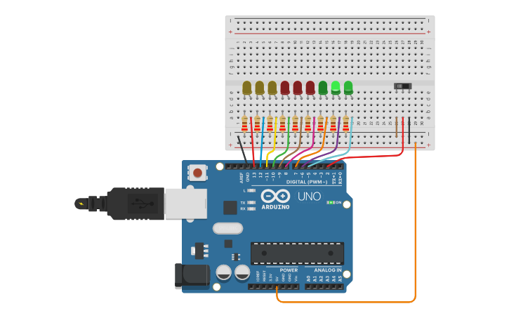 Circuit design ExamEjercicio 1 - Tinkercad