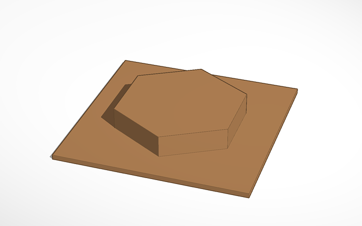 3D design Hexagon Tile Blank | Tinkercad