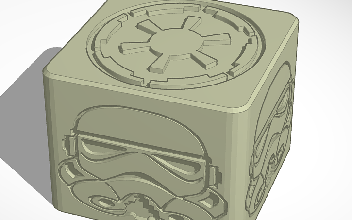 3D design stormtrooper pool chalk - Tinkercad