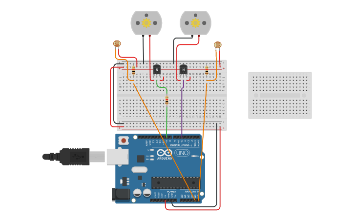 Circuit design Light seeker | Tinkercad