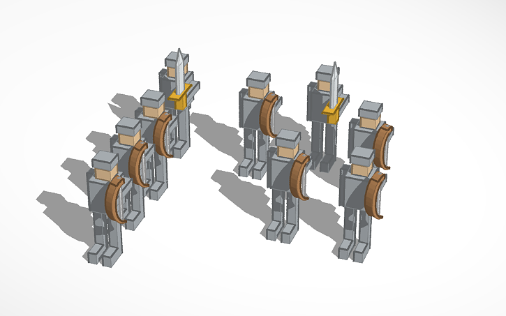 3D design Minecraft army | Tinkercad