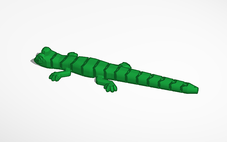 3D design Friendly Little Flexi Lizard - Tinkercad