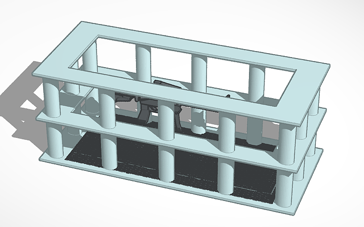 3D design M16 with cage | Tinkercad