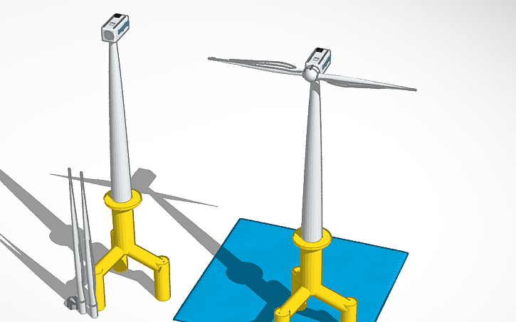 3D design lagerway offshore wind turbine - Tinkercad