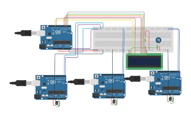 Circuit Design Comunicación I2c Tinkercad