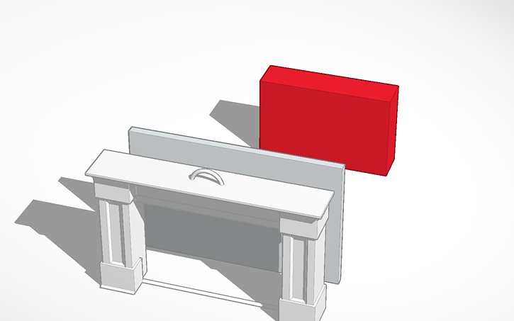 3D design Fireplace Mantel ornament for rpi - Tinkercad