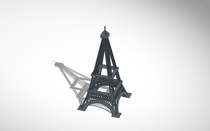 3D design Eiffel Tower - Tinkercad
