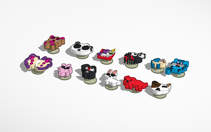 3D design Animal croc charm - Tinkercad