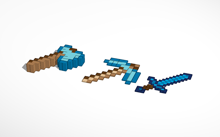 3D design minecraft tools | Tinkercad
