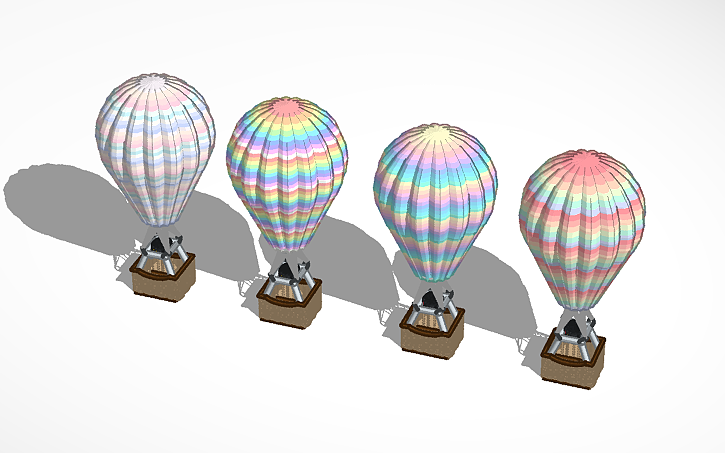 3D design Hot Air Balloons - Tinkercad