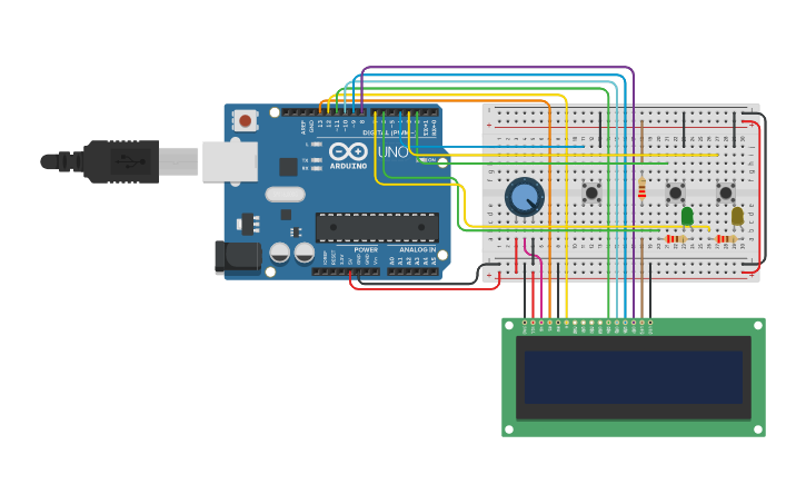 Circuit design LCD Counters Lab | Tinkercad Circuit design LCD Counters Lab | Tinkercad