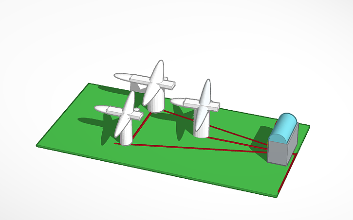 3D design energia eolica - Tinkercad
