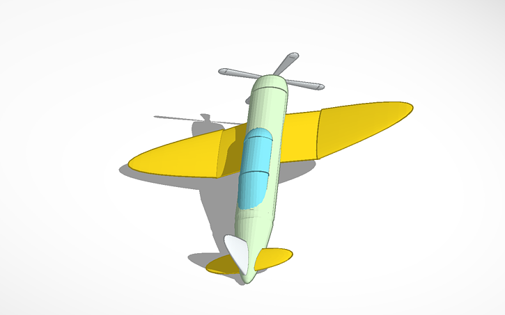 3D design ww2 plane code 233 | Tinkercad