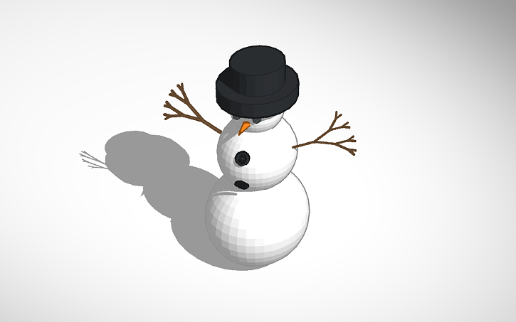 3D design Snowman - Tinkercad