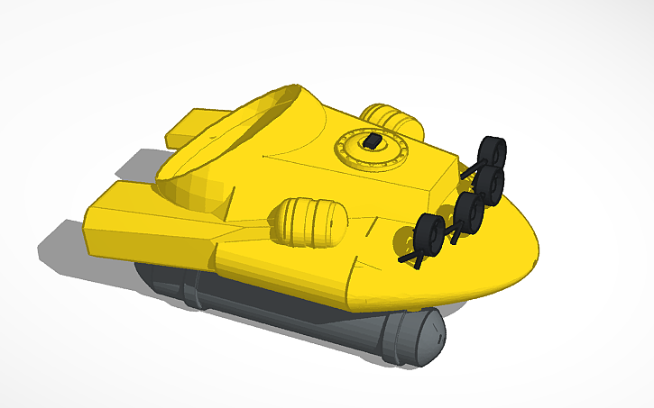 3D design SWA Deep Sea Submarine Finished Model - Tinkercad
