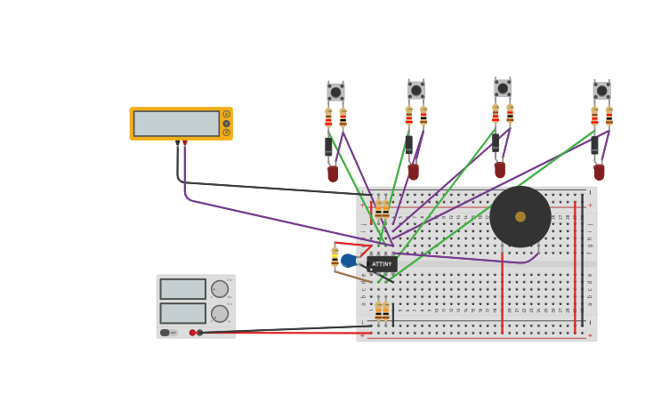Circuit design Game Show Buzzer Sounding - Tinkercad