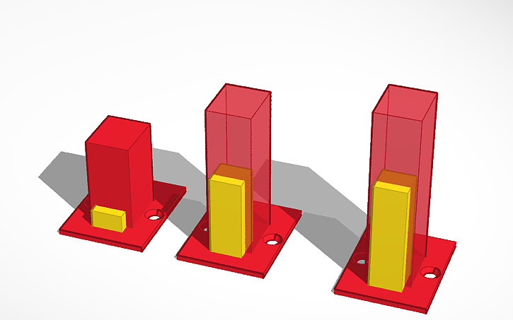 3D design Mini servo stands - Tinkercad