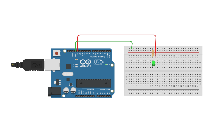 Circuit design Prendido-Apagado de un led | Tinkercad