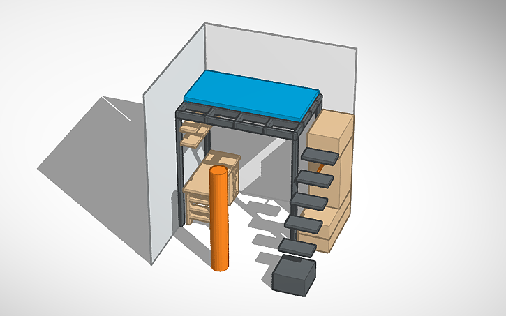 3D design Loft Bed - Tinkercad