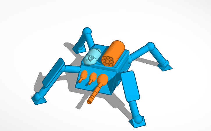 3D design Scorpion mech Battletech - Tinkercad