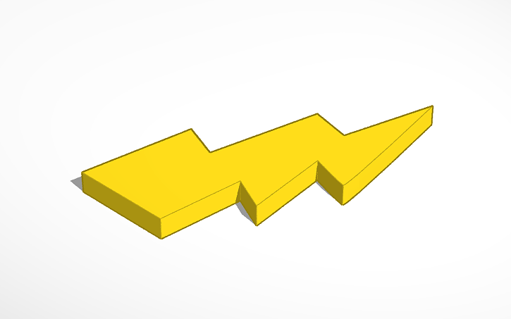 3D design hp lighting bolt - Tinkercad