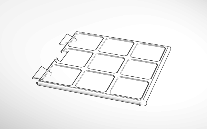 3D design ZoneS (by dutchmogul) - quarter board with connectors - Tinkercad