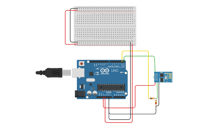 Circuit design Project with wifi module - Tinkercad