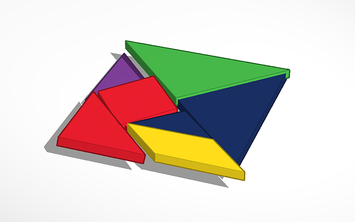3D design Tangram | Tinkercad