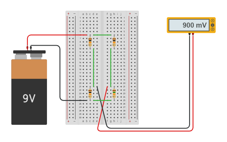 Circuit design Wheatstone Bridge - Tinkercad