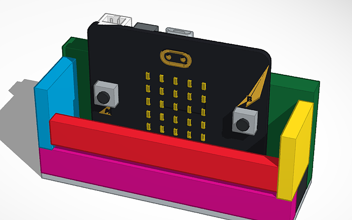 3D design Micro:bit - Brick invention challenge Kapow Primary - Tinkercad