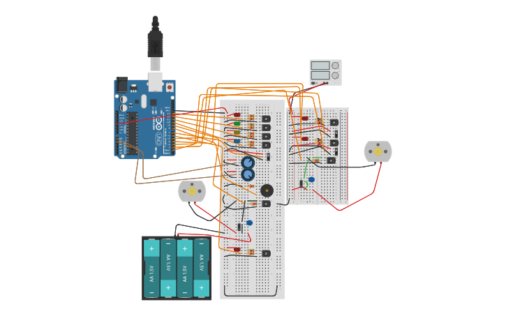 Circuit Design Water Level Indicator Pump Tinkercad