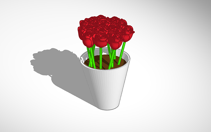 3D design flower pot - Tinkercad