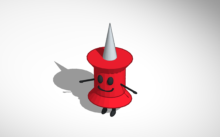 3D design BFDI Pin - Tinkercad