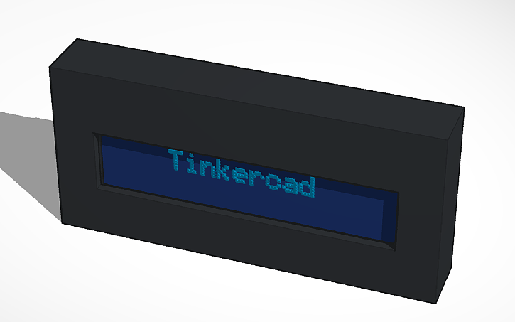 3D design Caixa LCD - Tinkercad