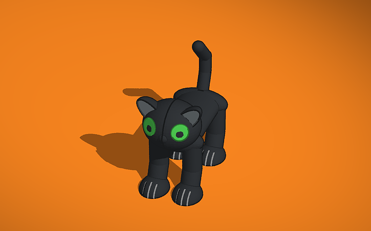 3D design Black cat - Tinkercad
