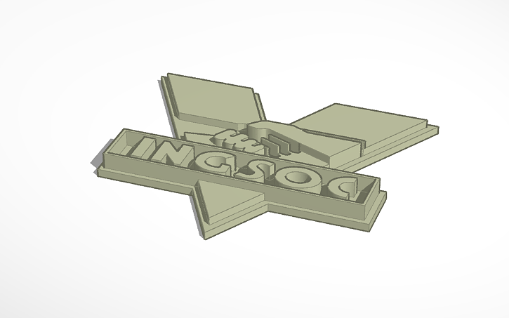 3D design INGSOC logo - Tinkercad