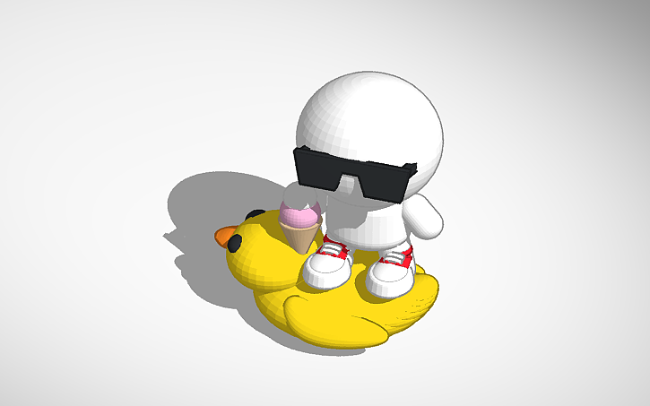 3D design mr chibi & the duck - Tinkercad