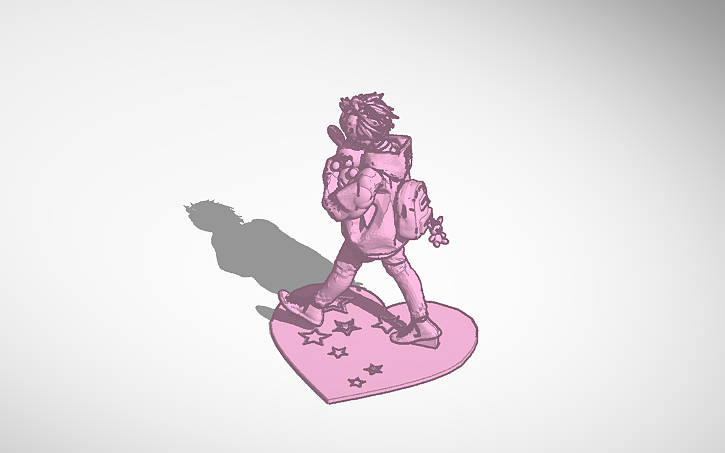 3d Design Anime Emo Boy Lorenzo Figurine Size 1 8 Tinkercad