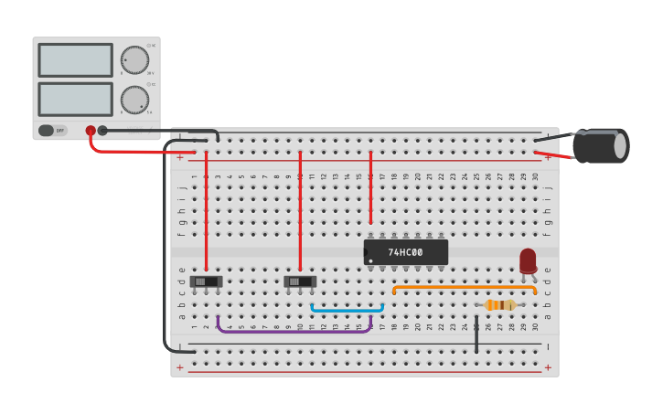 Circuit design Logic Gate - NAND | Tinkercad
