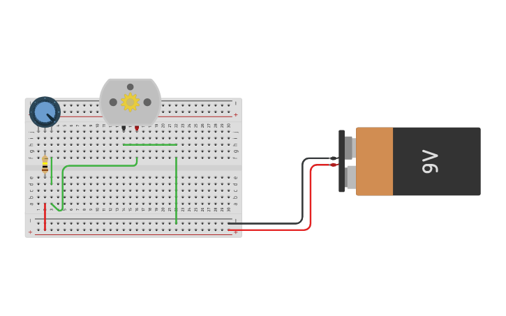 Circuit Design Variable Resistance Motor Tinkercad