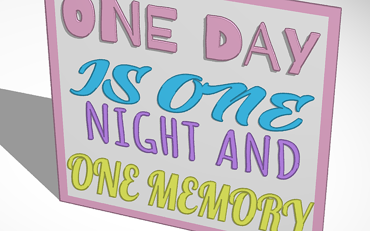 3D design Custom Font Text Quote [Made by G D Sahaana] - Tinkercad