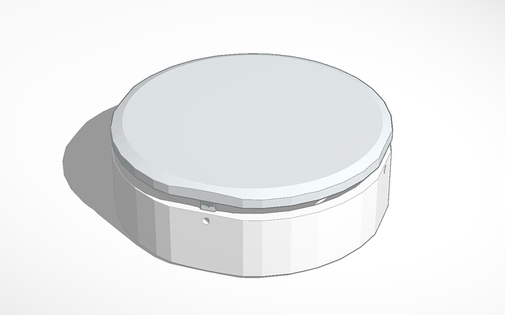 3D design Round Project Box - Tinkercad