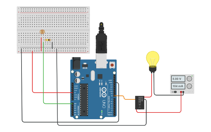 Circuit design Room Lighting Control_Alvin Vafik P_1021040011 - Tinkercad