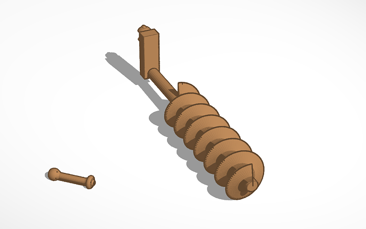 3D design Mini Auger Drill - Tinkercad