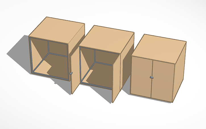 3D design CAPSAE Storage Carts (4x4x4') | Tinkercad