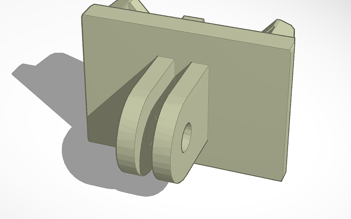 3D design GoPro Mount engate rápido Criação Tática - Tinkercad
