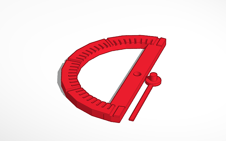 3D design protractor - Tinkercad