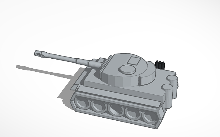 3D design WW2 Tiger 1 - Tinkercad