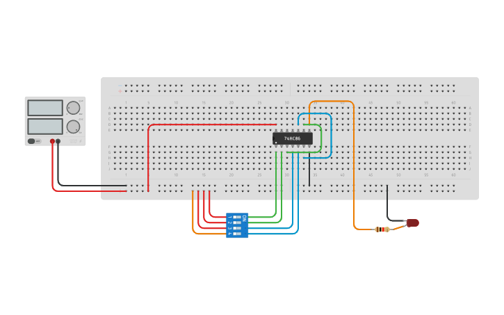 Circuit Design Parity Checker Tinkercad