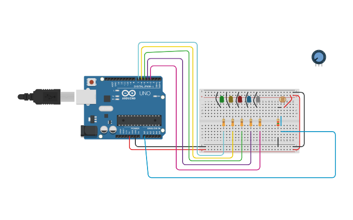 Circuit design Ejercicio3 ARDUINO - Tinkercad